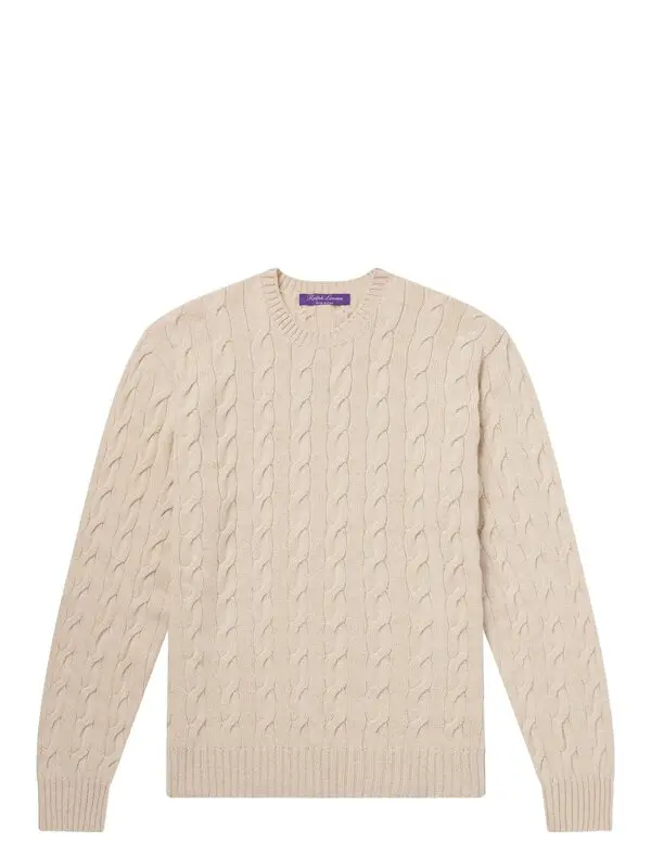 Ralph Lauren Purple Label Cashmere Cable-knit Sweater - Neutrals