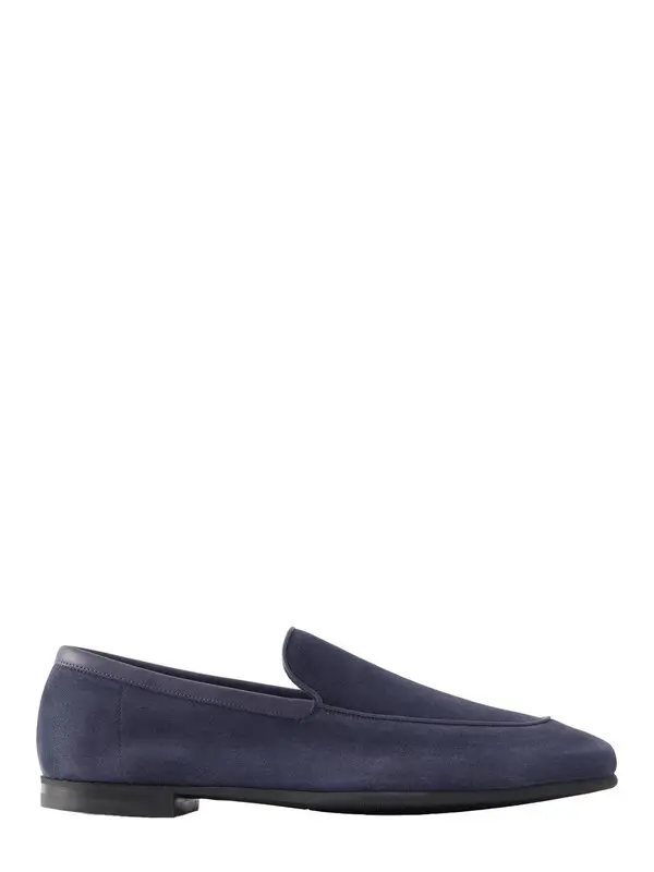 John Lobb Tyne Ii Suede Loafers - Blue