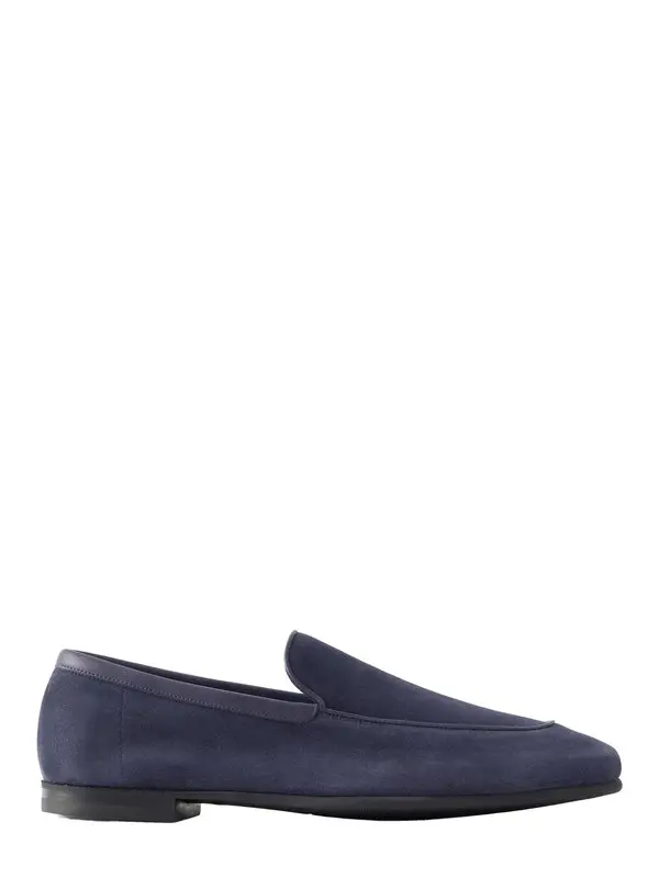 John Lobb Tyne Ii Suede Loafers - Navy