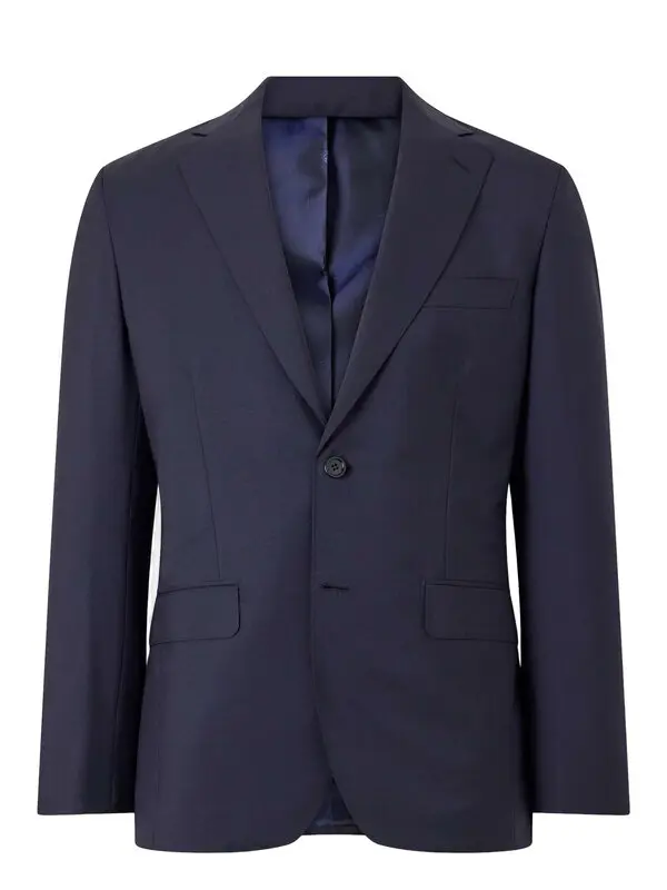 Brioni Plume Wool And Mohair-blend Suit Jacket - Navy