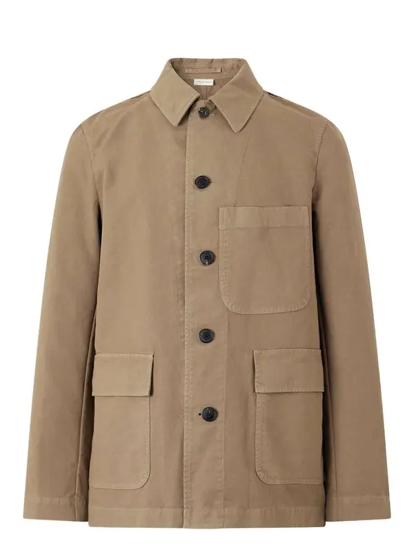 Dries Van Noten Braxton Garment-dyed Cotton Jacket - Beige