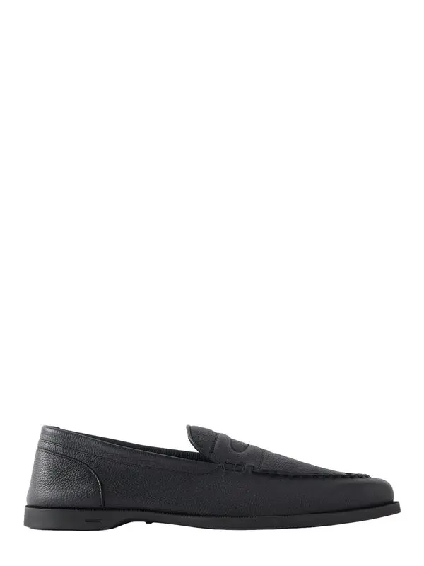 John Lobb Pace Full-grain Leather Loafers - Black