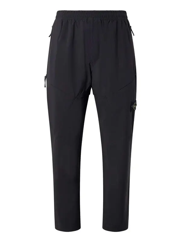 Stone Island Straight-leg Shell Trousers - Black