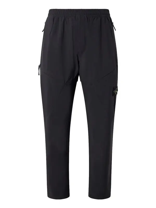 Stone Island Straight-leg Shell Trousers - Black