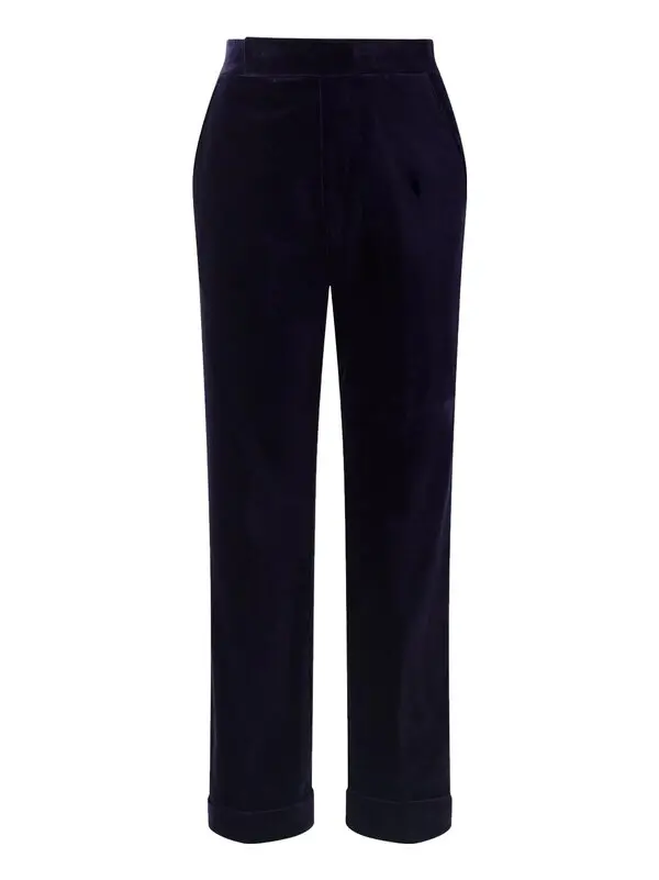 TOM FORD Atticus Straight-leg Velvet Suit Trousers - Purple