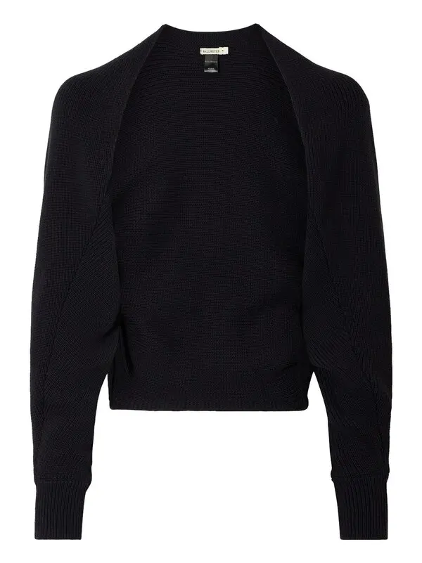 KALLMEYER Yara Cotton-blend Cardigan - Black