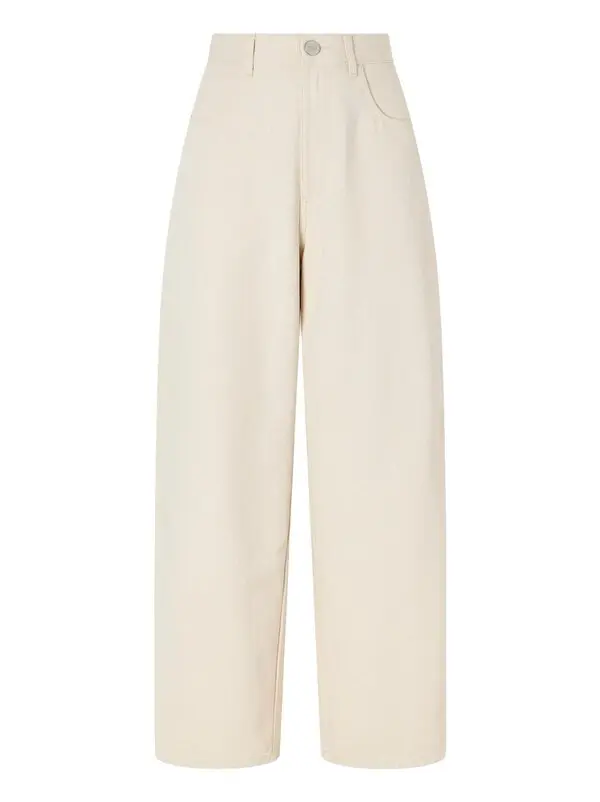 RÓHE Berber Barrel-leg Jeans - Neutrals