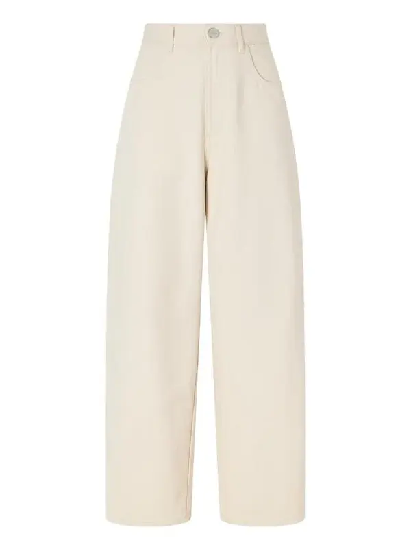 RÓHE Berber Barrel-leg Jeans - Neutrals