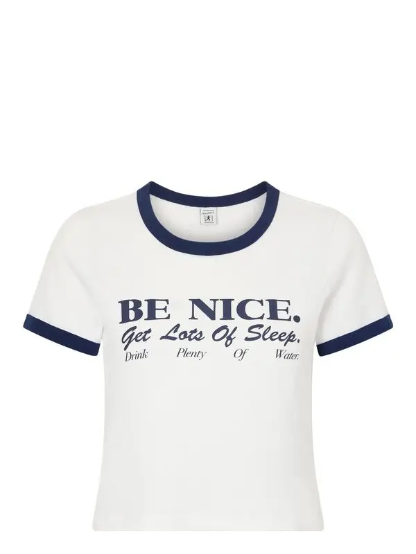 Sporty & Rich Printed Cotton-jersey T-shirt - White
