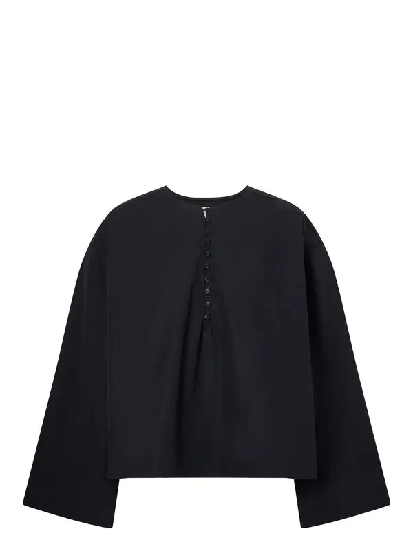 KALLMEYER Marguerite Cotton-poplin Blouse - Black