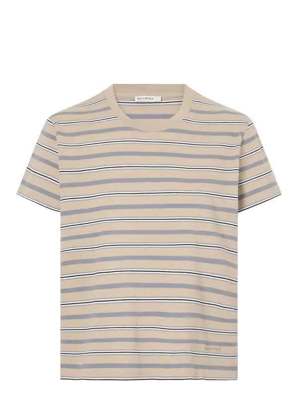 KALLMEYER Kenzie Striped Cotton-jersey T-shirt - Cream