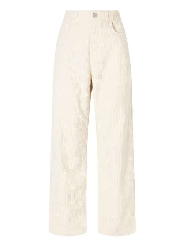 RÓHE Cotton-corduroy Wide-leg Pants - Neutrals
