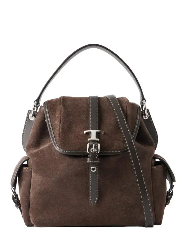 TOD'S Suede Shoulder Bag - Brown