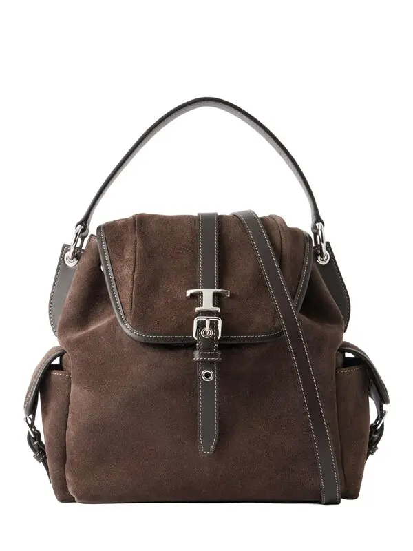 TOD'S Suede Shoulder Bag - Chocolate