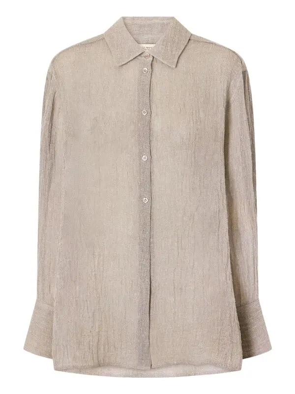 KALLMEYER Mollie Linen-blend Shirt - Gray