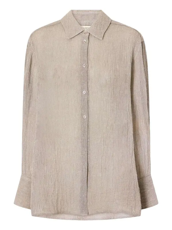 KALLMEYER Mollie Linen-blend Shirt - Light Gray