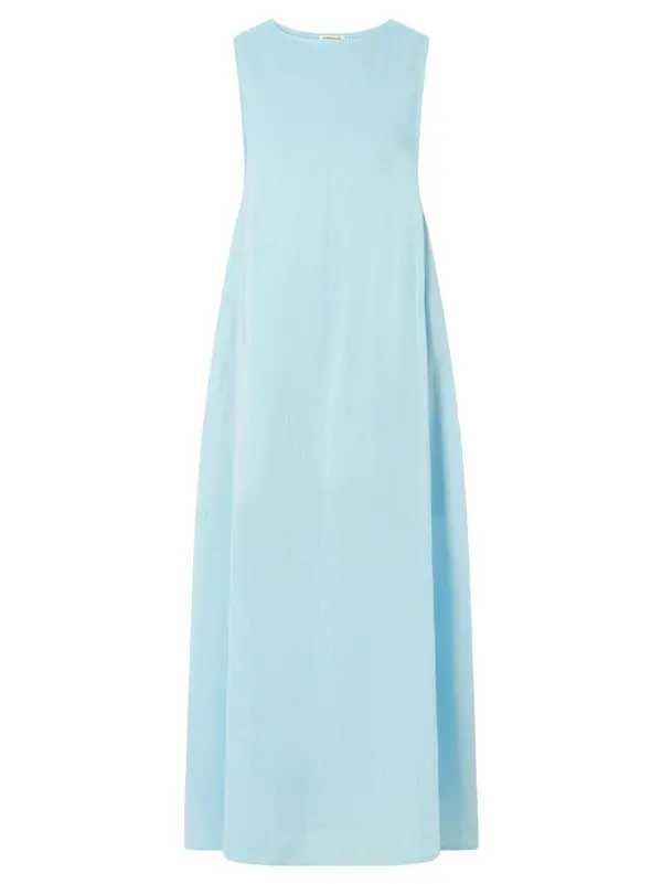 MARRAKSHI LIFE Column Cotton Maxi Dress - Blue