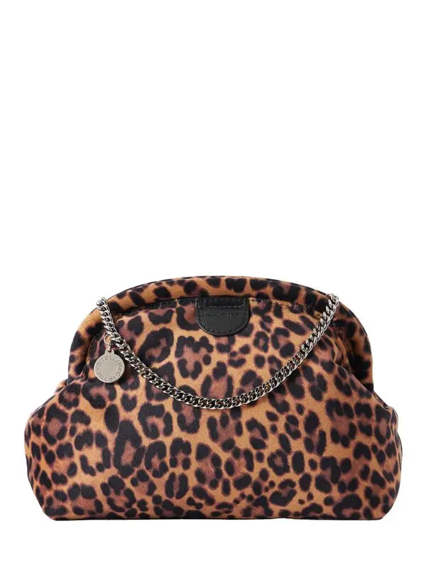 Stella McCartney Falabella Leopard-print Velvet Clutch - Leopard Print