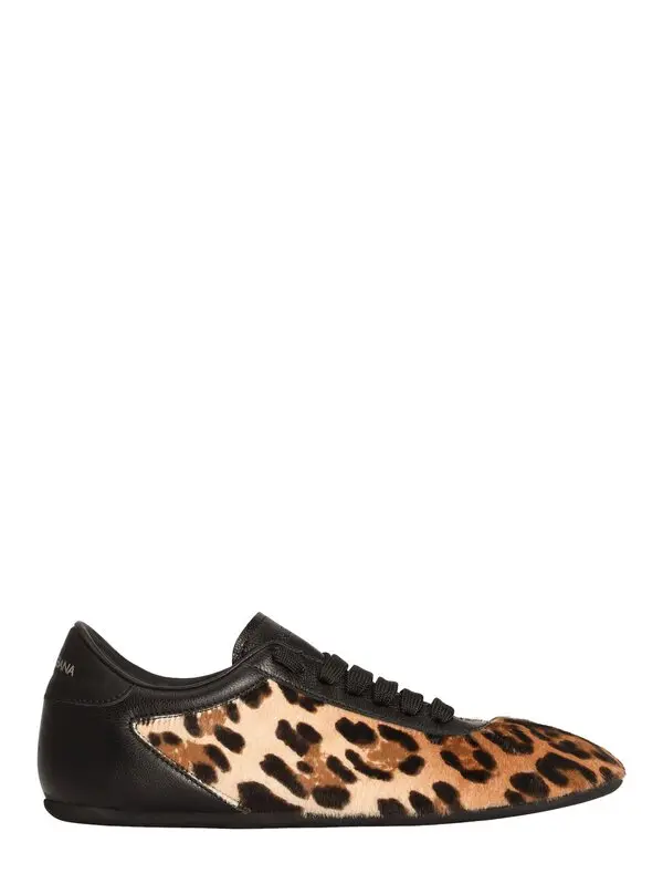 Dolce & Gabbana Leo Pony Hair Soft Ballet Sneakers - Print