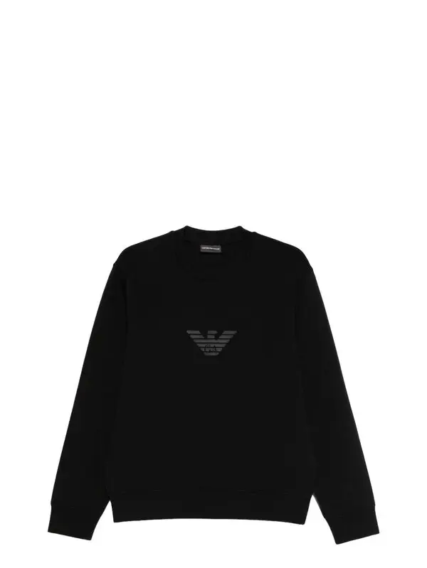 Emporio Armani Logo Cotton Sweatshirt - Black