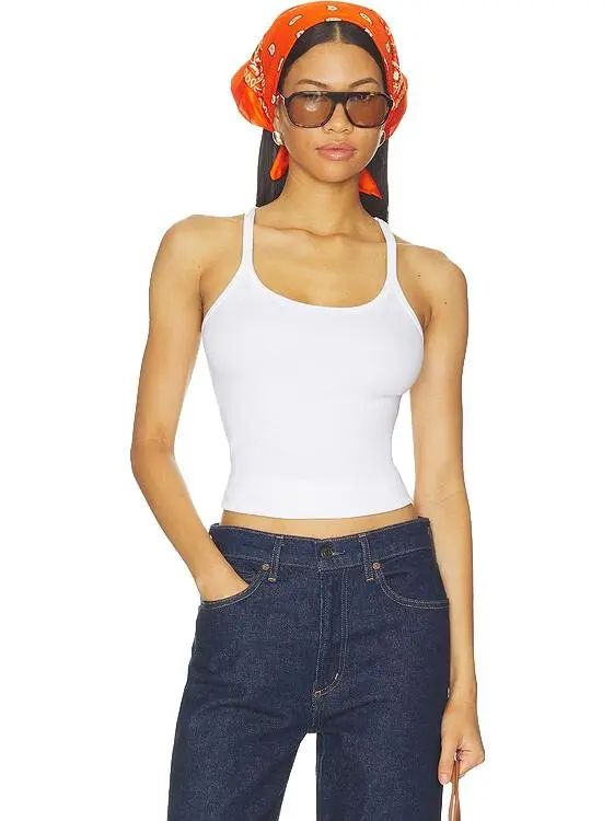 BARELOOM Palms Racer Tank - White
