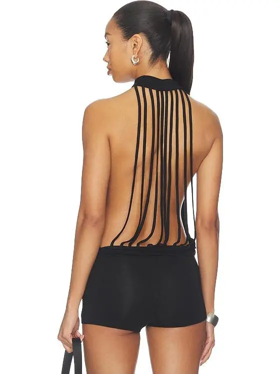 Superdown Declynn Drape Top - Black