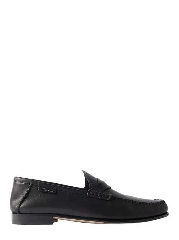 TOM FORD Ripley Leather Loafers - Black