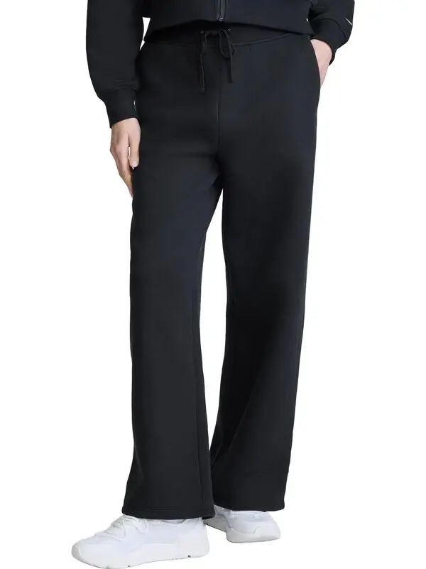 Champion Wide Leg Fleece Sweatpants - Black
