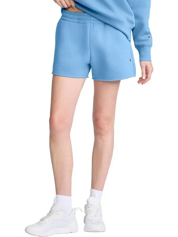 Champion Powerblend C Logo Fleece Shorts - Riviera
