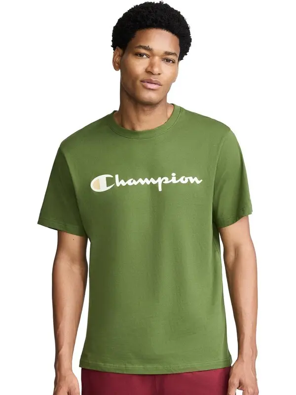 Champion Classic Graphic T-shirt, Script Logo - Chive