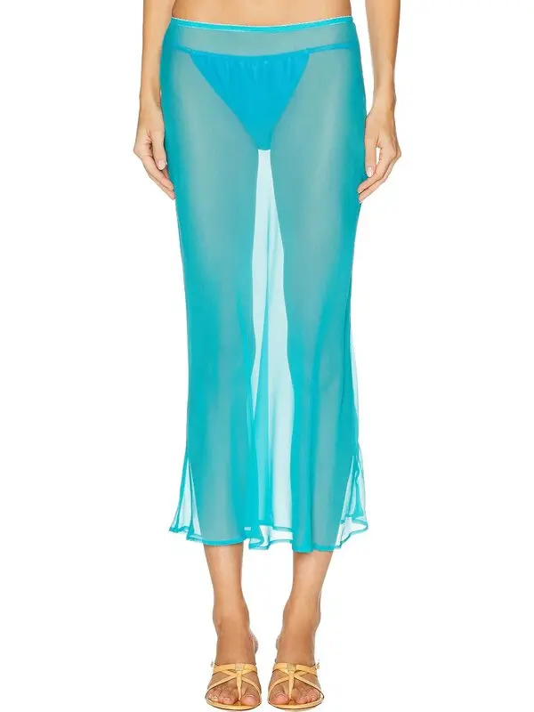 Sprwmn Lara Midi Skirt - Turquoise