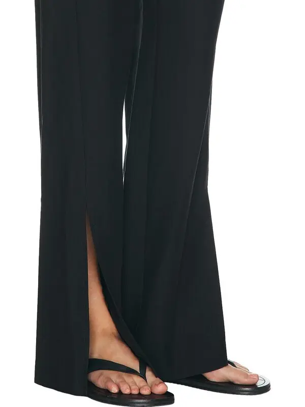 Enza Costa Twill Slash Pant - Black