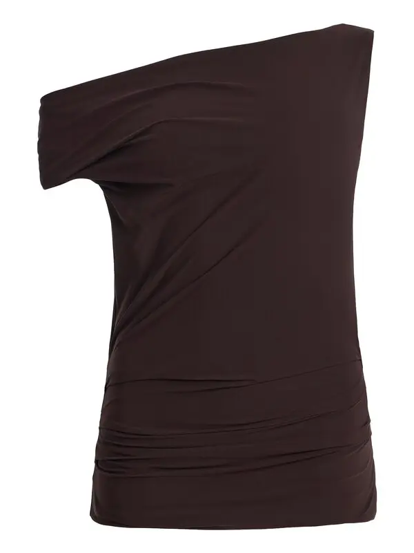 AGOLDE Carlin One-shoulder Top - Brown