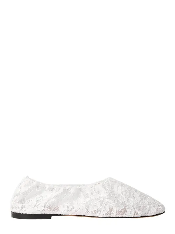 ODISSI Aicha Lace Ballerina Flats - White