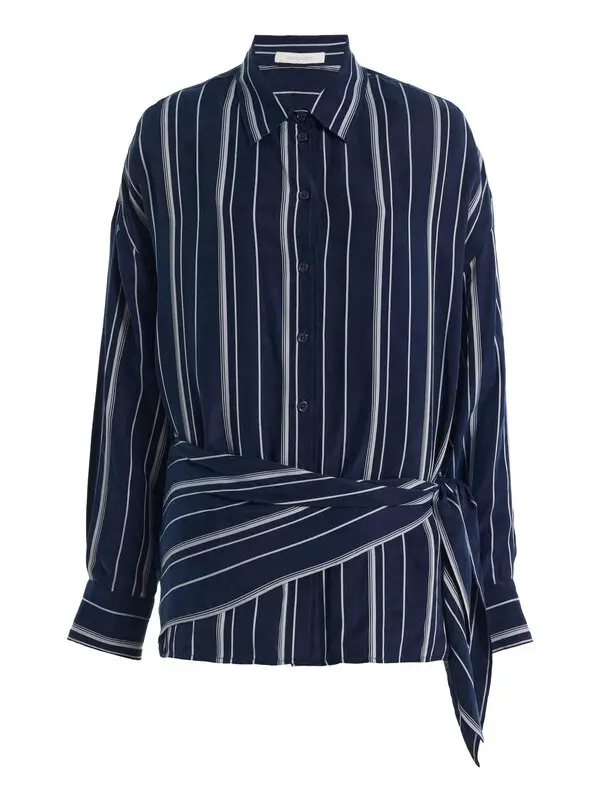 FAVORITE DAUGHTER The Positano D Crepe Shirt - Stripe