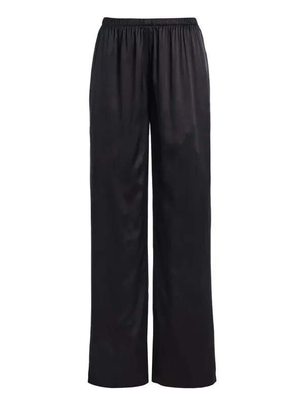 FAVORITE DAUGHTER The Everything Silk-blend Wide-leg Pants - Black