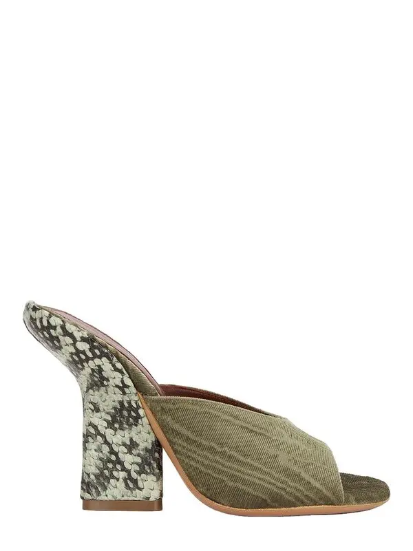 Dries Van Noten Rounded Toe Slide Mule - Green