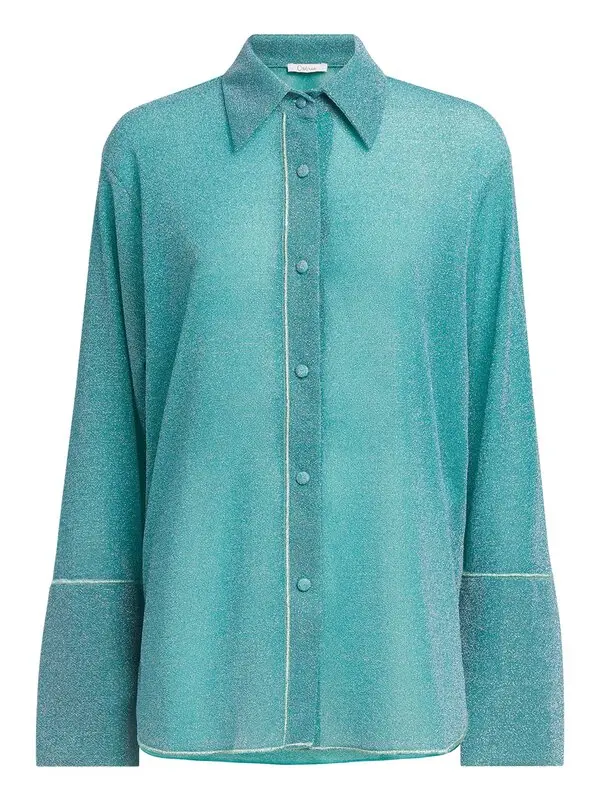 Oseree Lumière Oversized Shirt - Turquoise