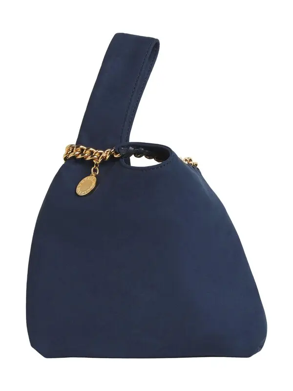 Stella McCartney Faux Suede Falabella Wristlet Clutch Bag - Navy