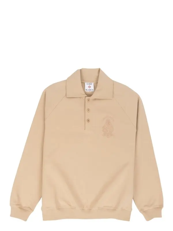 Casablanca Embroidered Raglan-sleeve Polo Shirt - No