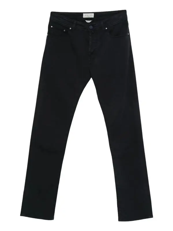 Jacob Cohen Logo Patch Pocket Detail Trousers - Black