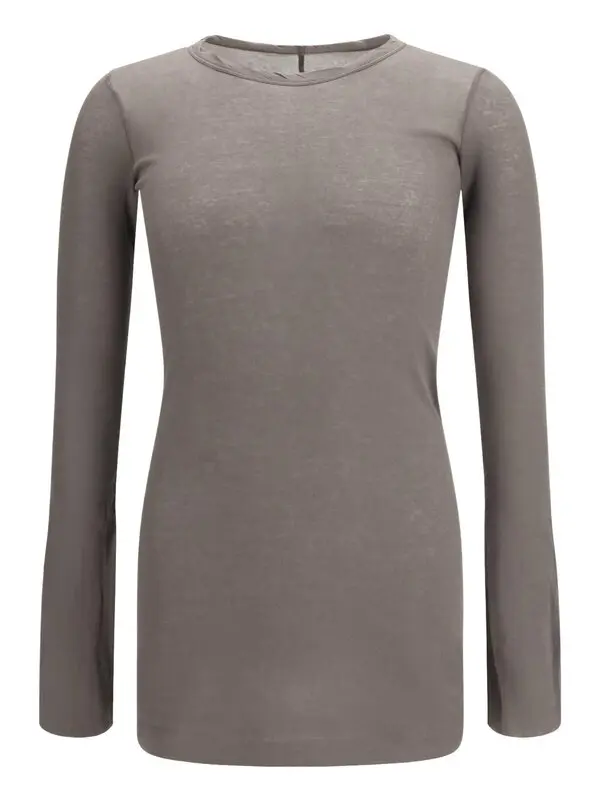 Rick Owens Crewneck Long-sleeved T-shirt - Gray