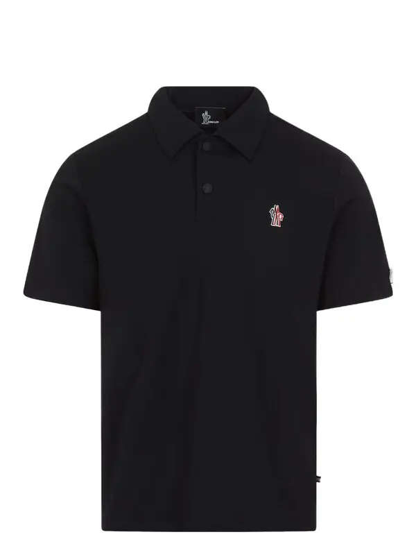 Moncler Logo Patch Polo Shirt - Black