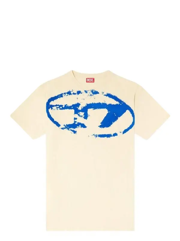 DIESEL® T-boxt Logo Printed Crewneck T-shirt - Light Brown