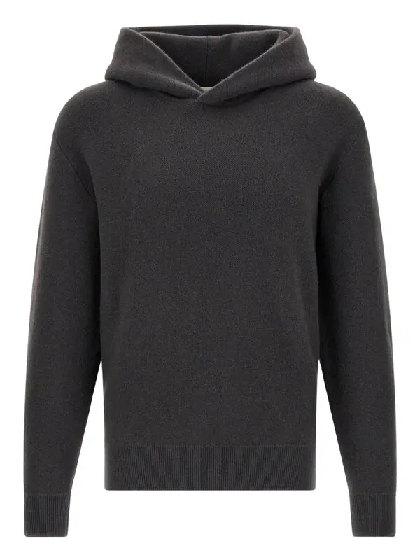 LEMAIRE Hooded Knitted Jumper - Stone