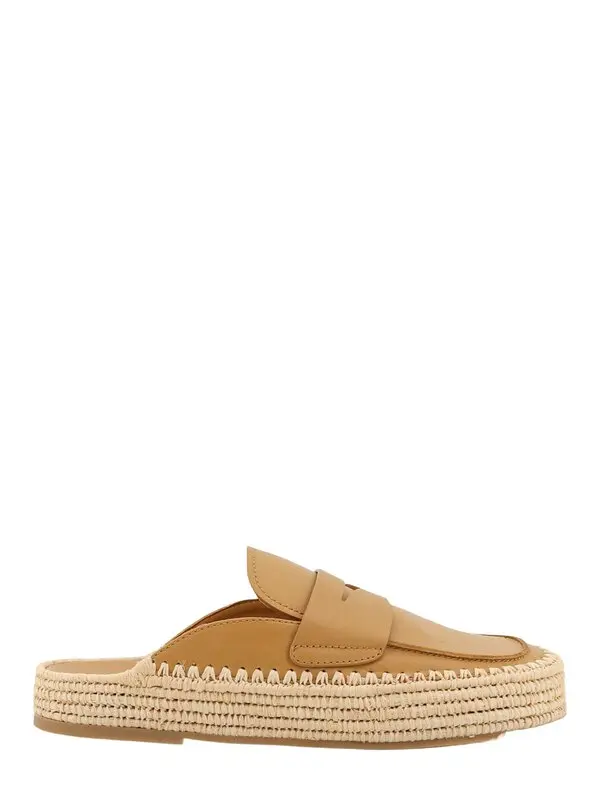 PALOMA BARCELO Round-toe Mules - Ochre