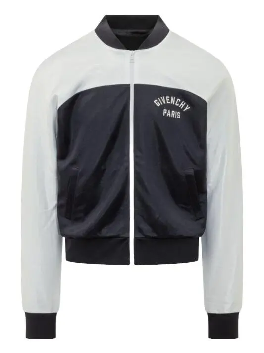 Givenchy Two-toned Zipped Track Jacket - Black