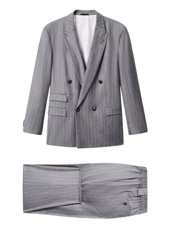 Giorgio Armani Oversized Double-breasted Suit - Grey