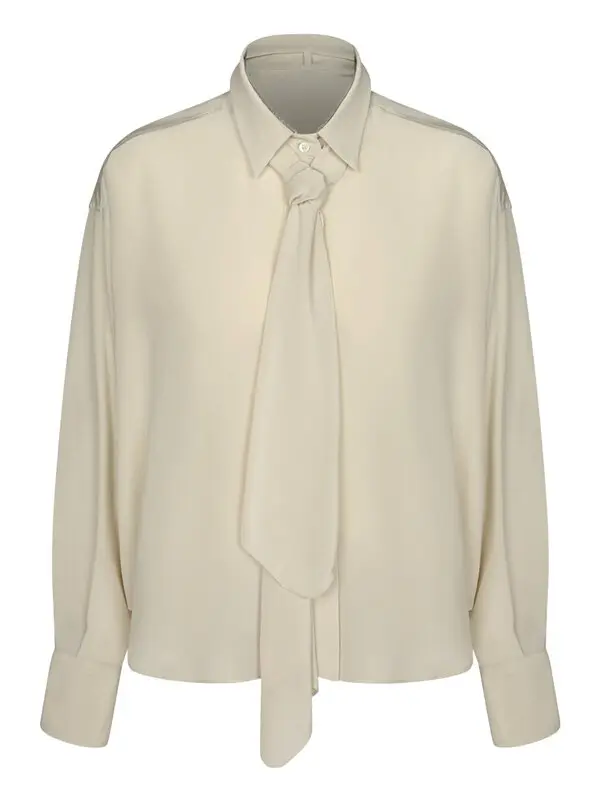 Brunello Cucinelli Collared Long Sleeve Shirt - Nude
