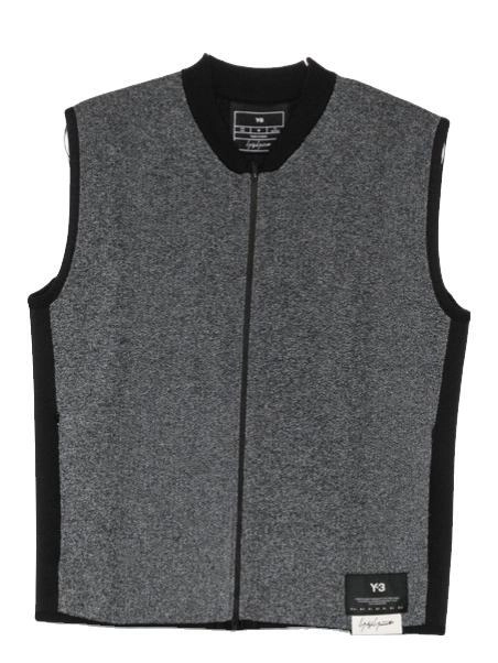 Y3 Skull Print Zip-up Gilet - Black